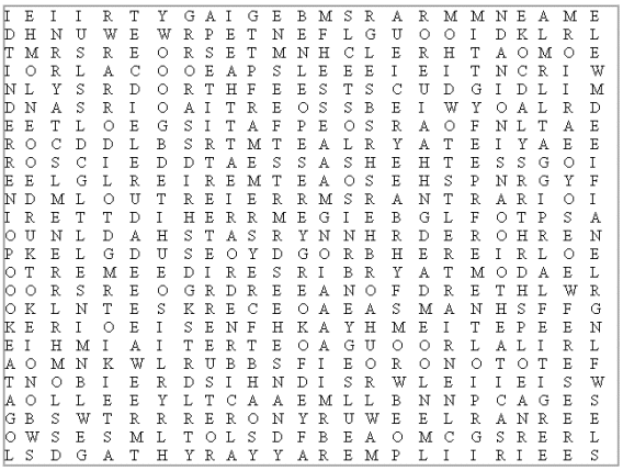 One Word Word Search