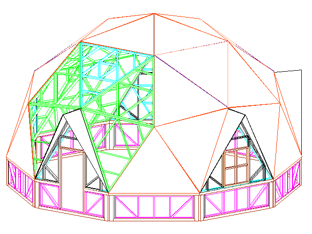 Geodesic House Structure