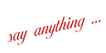 Say Anything...