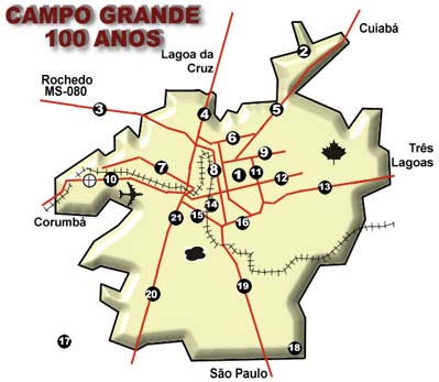 Simbolos - Brasões de Campo Grande - MS - Brasil - www.pantanal.br.ms